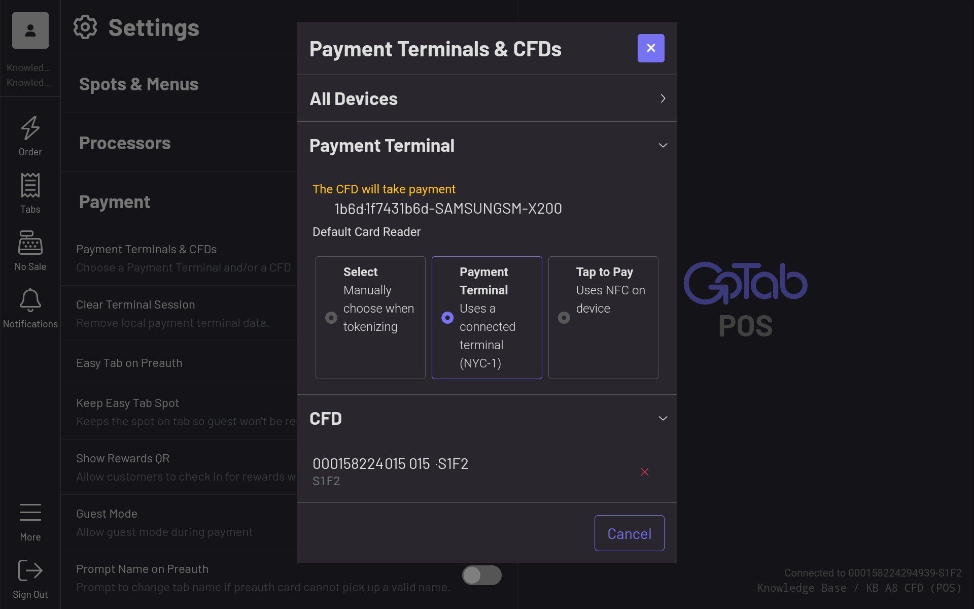 S1F2 as Customer Facing Display
