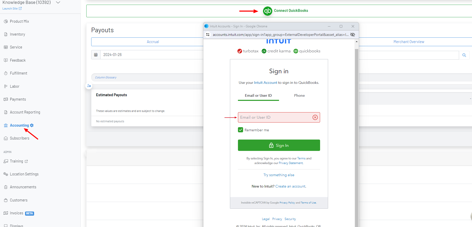 Setting up QuickBooks Online