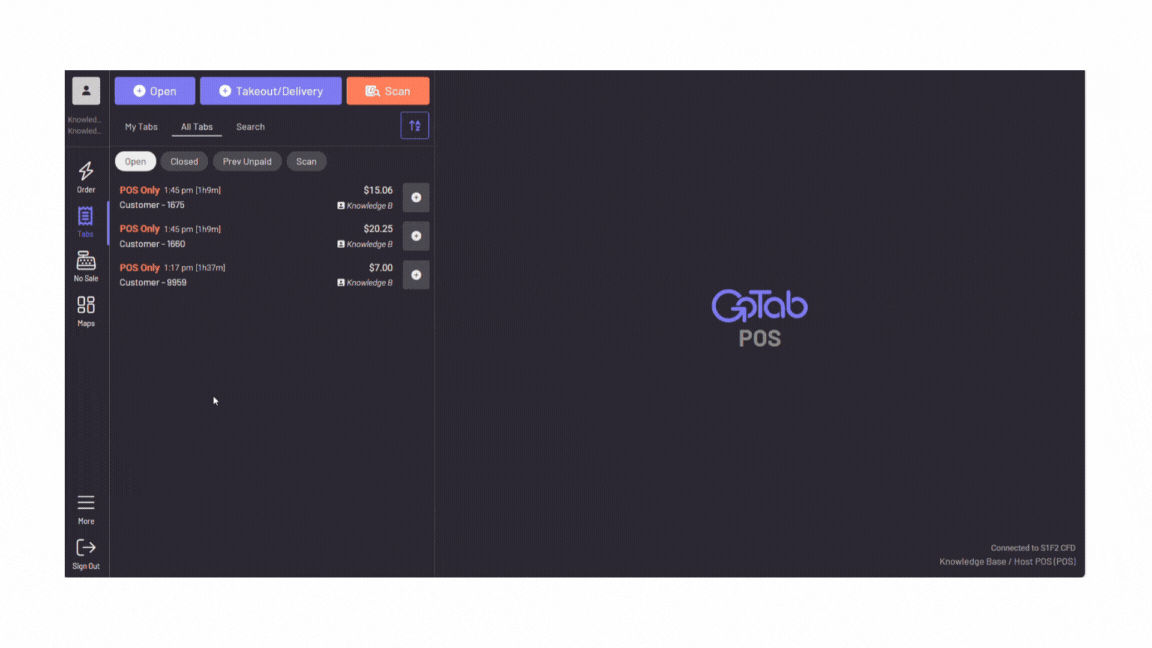 How do I transfer a tab?