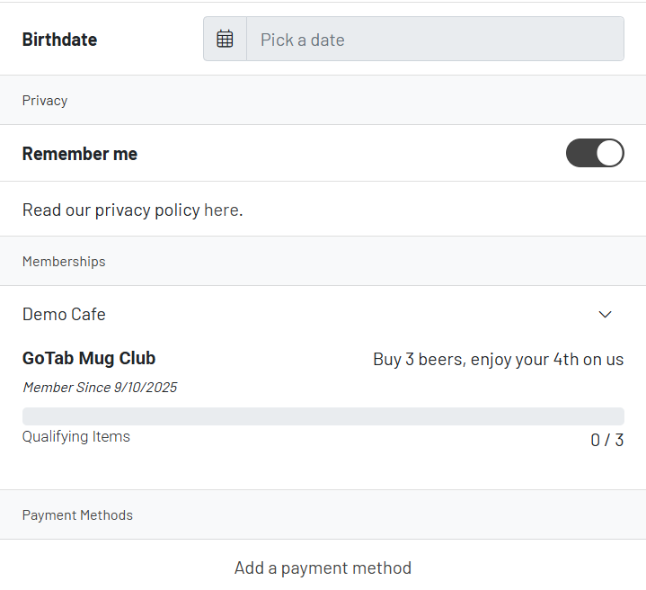 Membership/Loyalty: Member Info and Checking In On The POS/CFD