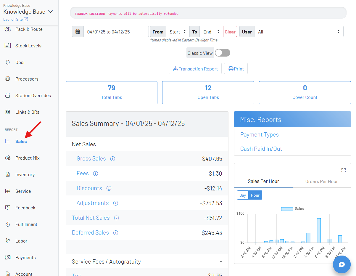 Getting Started: Sales