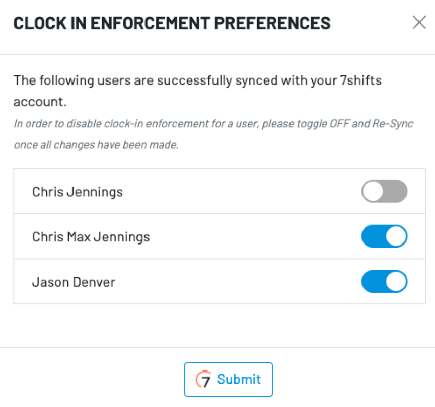 How to enable 7shifts Clock-in Enforcement