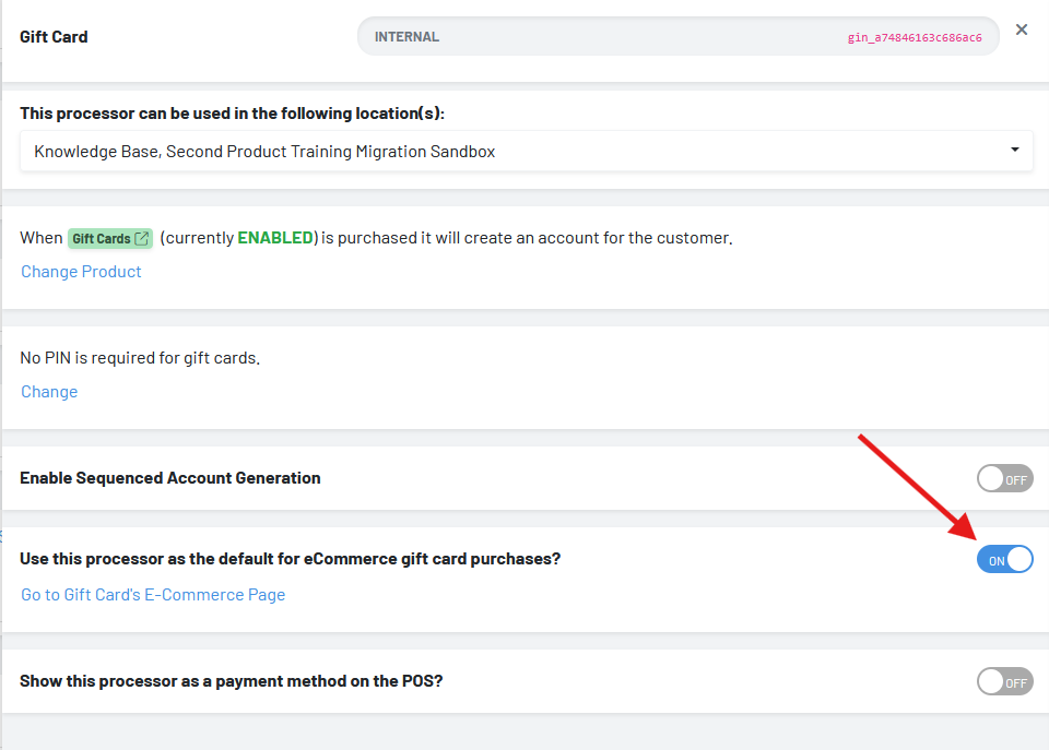 Dedicated Gift Card Ordering Page