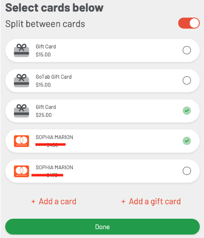How to pay with a Gift Card
